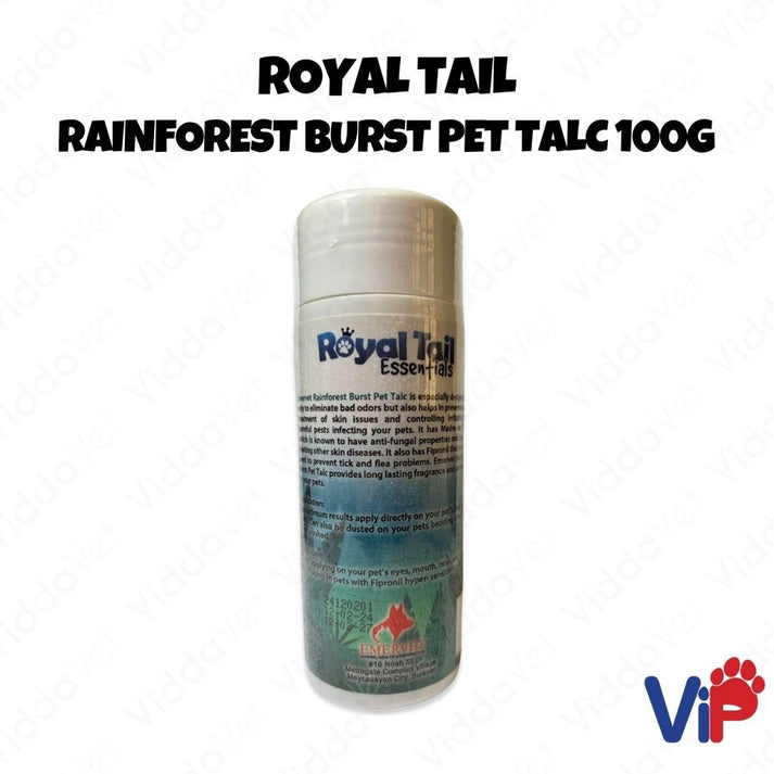 Royal Tail Rainforest Burst Pet Talc 100g - Premium Dog Grooming Powder ...